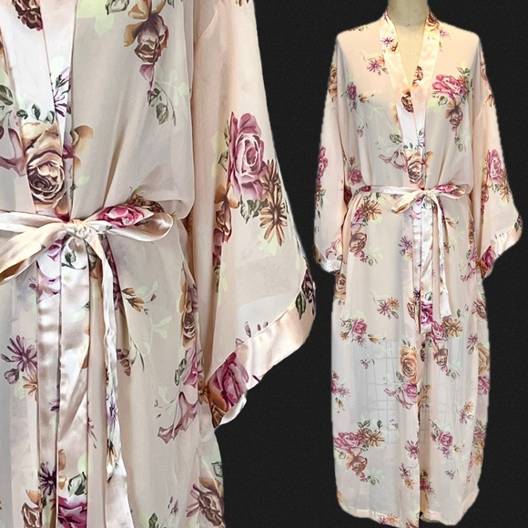 Enchanting | Intimates & Sleepwear | Vintage Cottage Rose Long Maxi ...